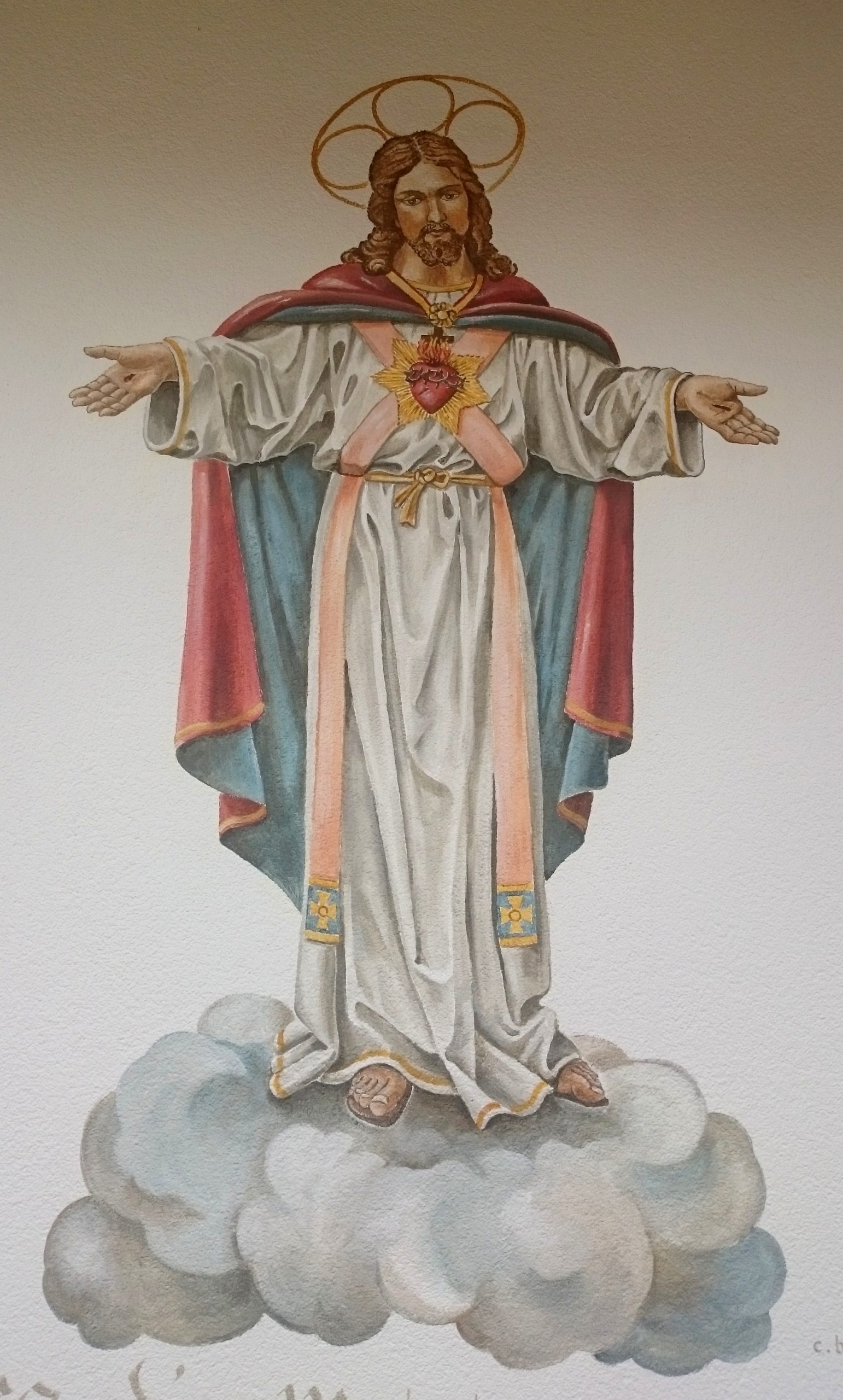 Heiligenbilder an der Fassade